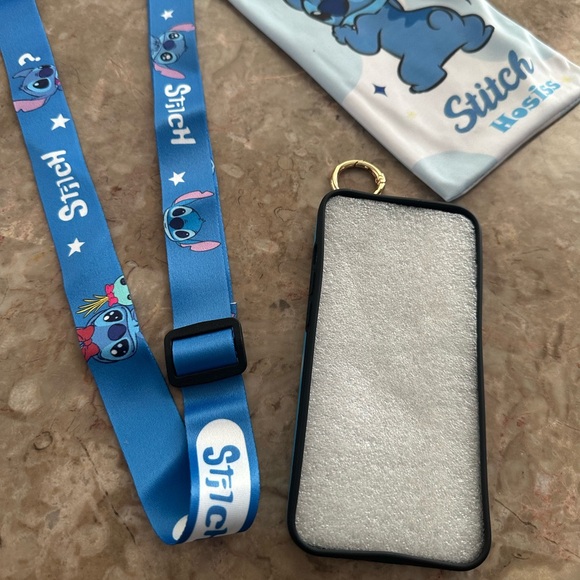 Disney | Accessories | Disney Stitch Iphone 3 Pro Case Cover With Strap ...
